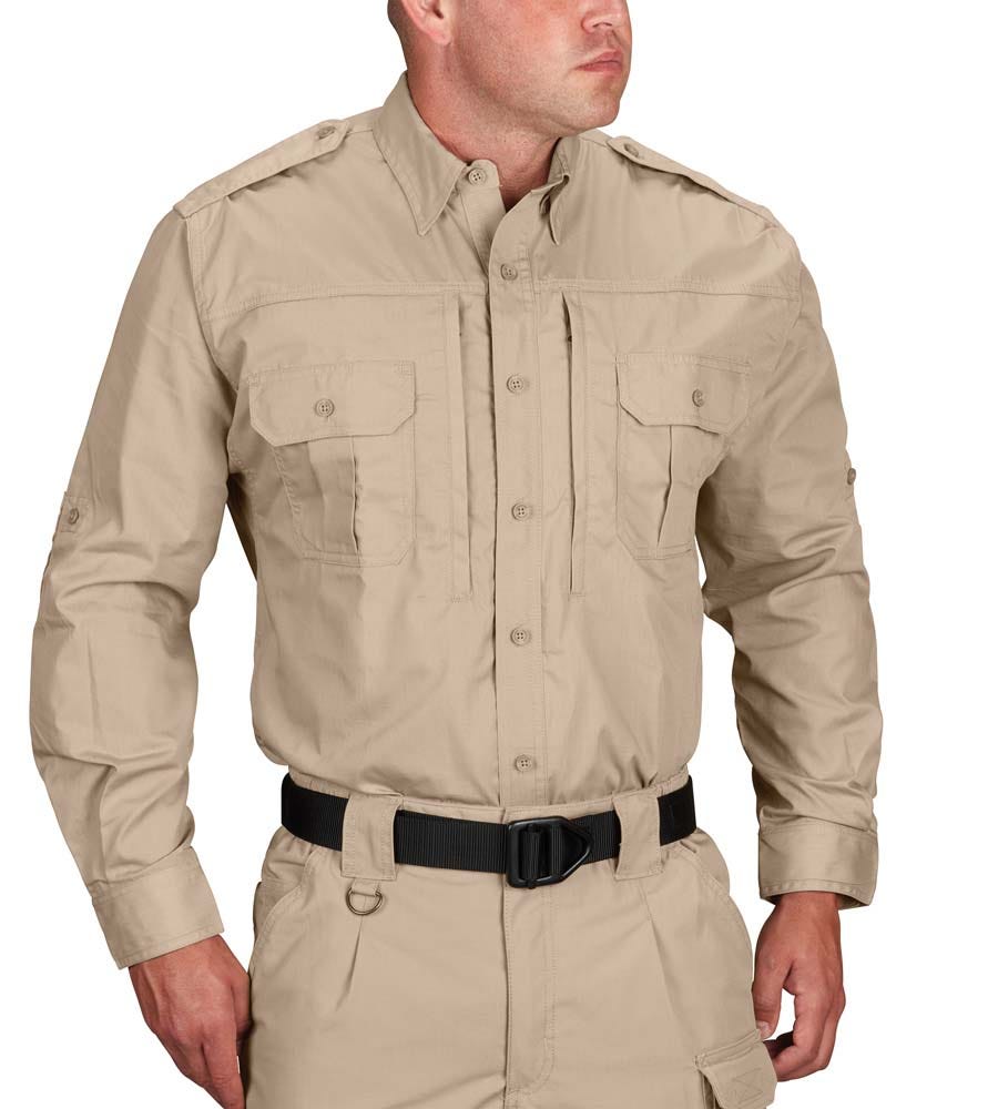 Propper® Men's Tactical Shirt – Long Sleeve, Convertible collar, Faux ...